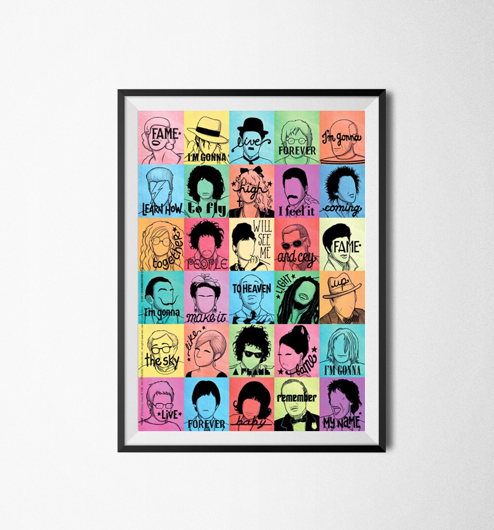 Fame Pop Song Illustration Music Art Print Pop Art Poster | Etsy