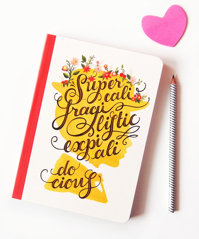 3 Music Notebooks, Typography Lyrics Art, Pop Song Illustration, Fun ...