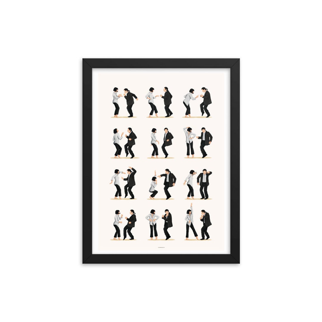 FRAMED Pulp Fiction Twist Dance Music Poster 2, Pop Culture Iconic ...