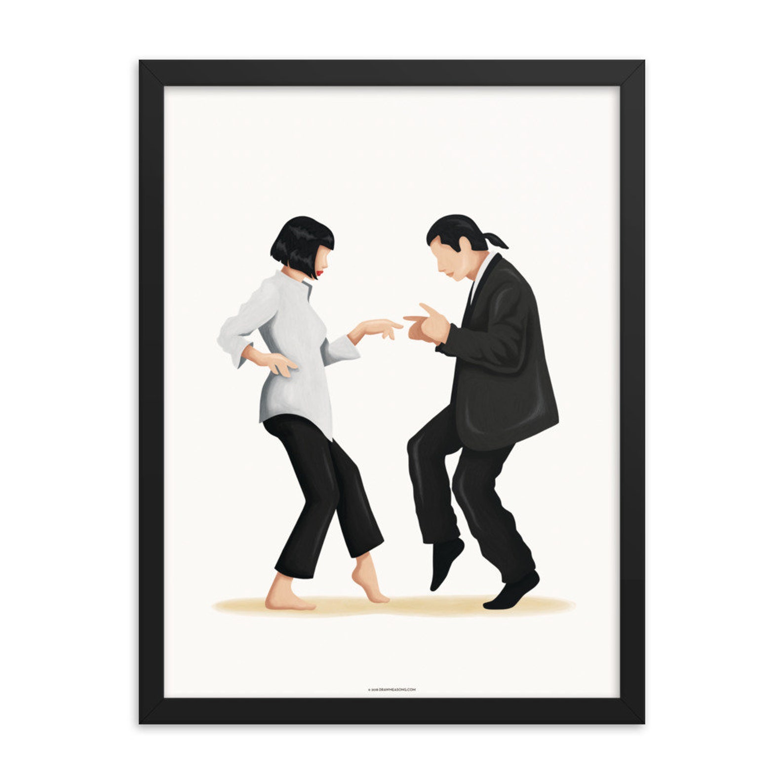 FRAMED Pulp Fiction Twist Dance Music Poster, Pop Culture Iconic Print ...