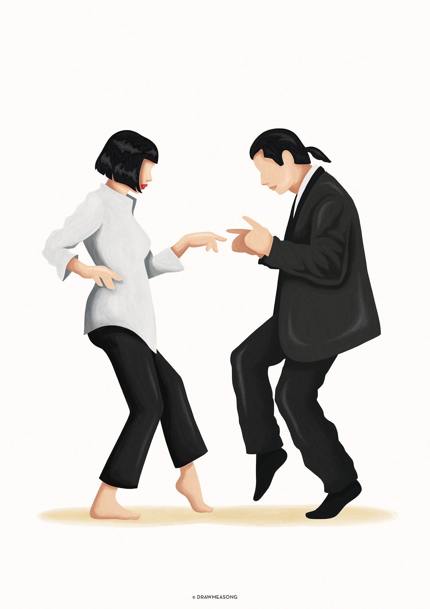Pulp Fiction Twist Dance Poster Pop Culture Iconic Print Pop - Etsy España