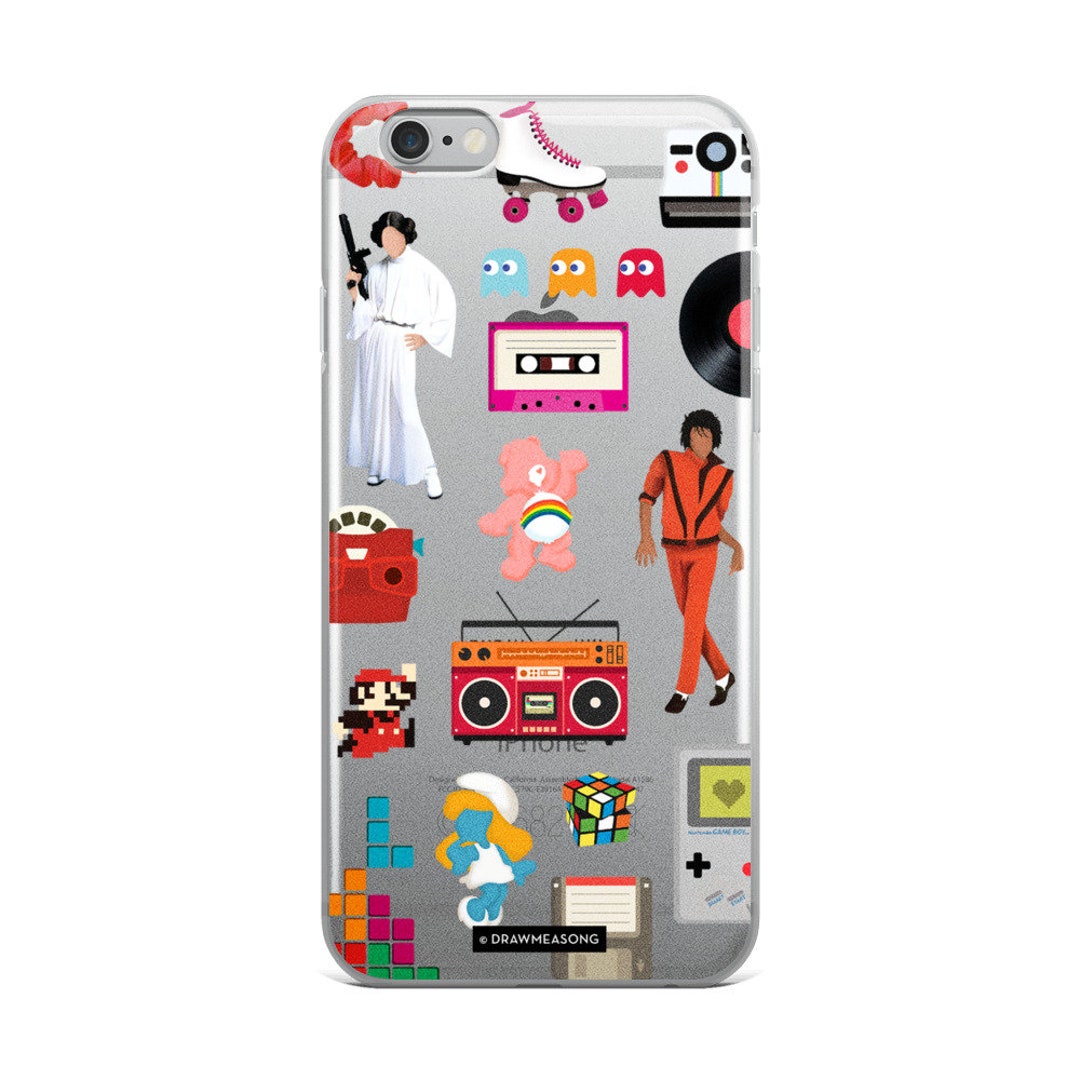 Acceptable in the 80s Transparent iPhone Case, Pop Art Dance Electro ...