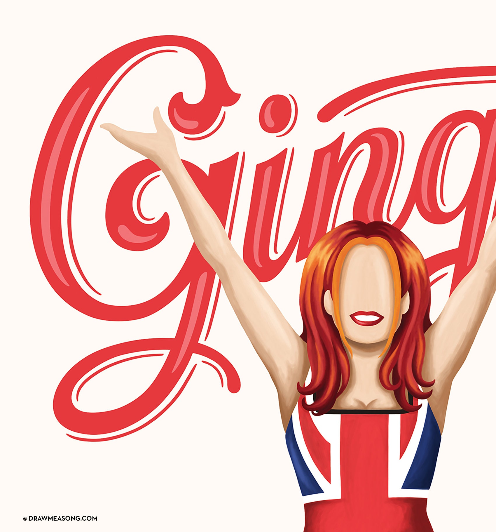 Ginger Spice Music Poster 90s Spice Girls Print Geri - Etsy UK