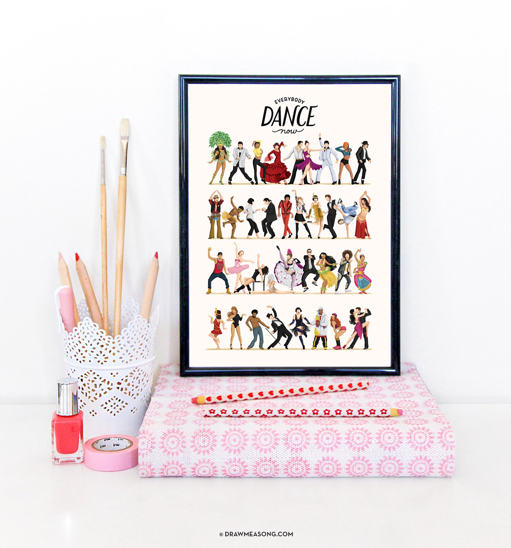 Everybody Dance Now Poster, Pop Culture Art Print, Gift for Her, Fun ...