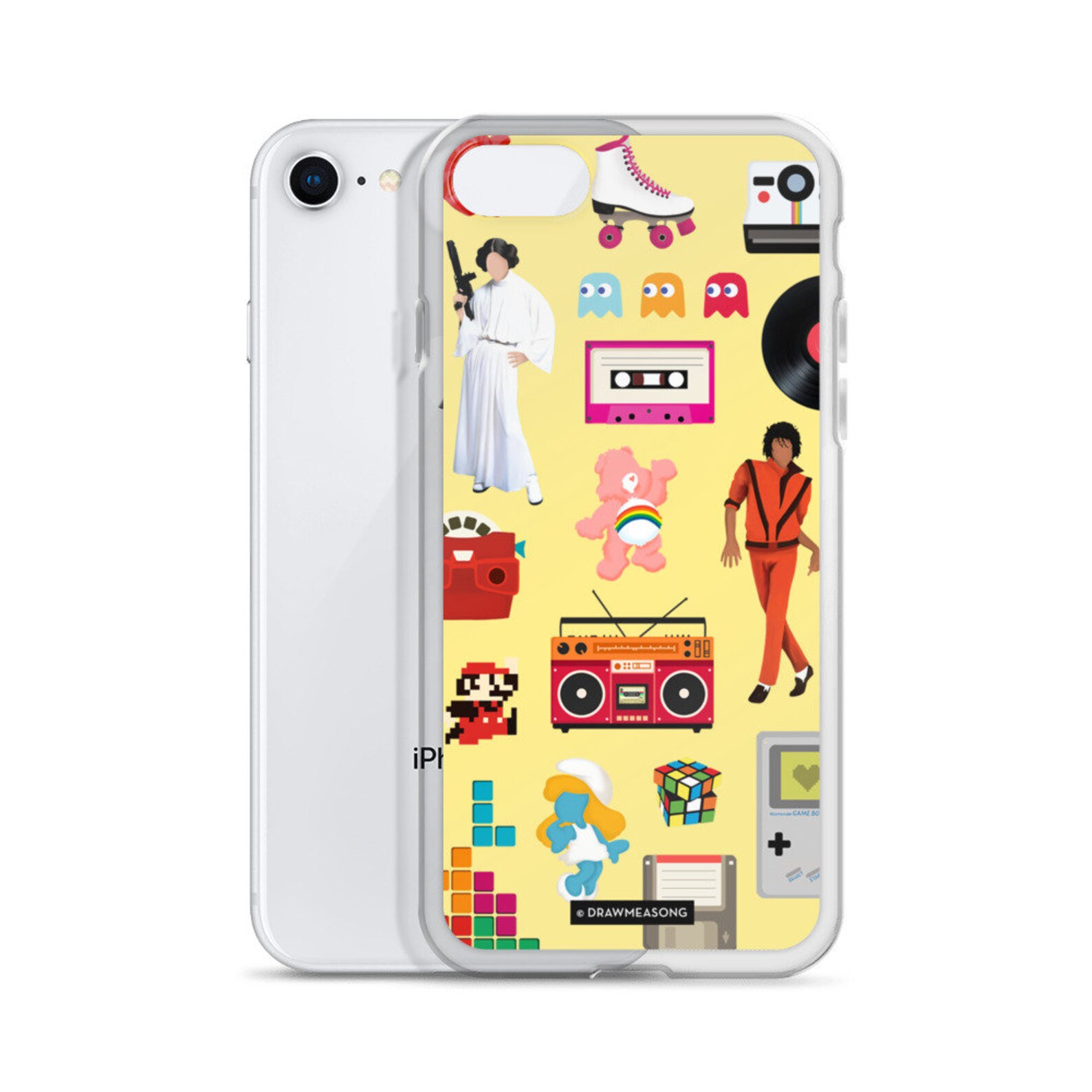 Acceptable in the 80s Yellow iPhone Case, Pop Art Dance Electro Song ...