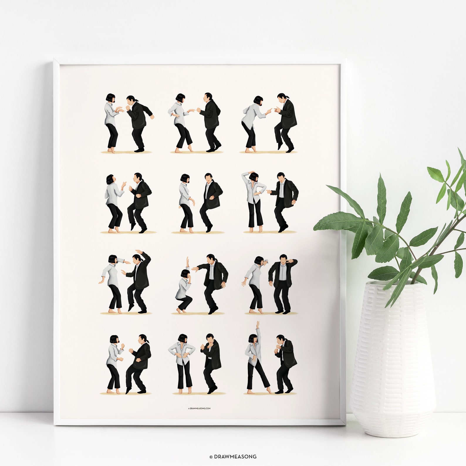 Pulp Fiction Twist Dance Music Poster 2, Pop Culture Iconic Print, Gift ...