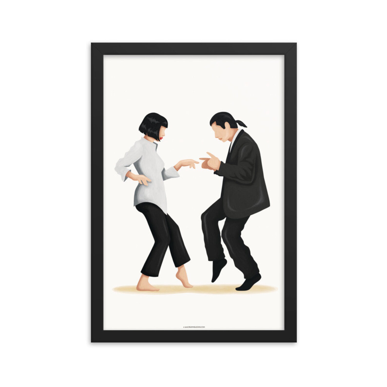 FRAMED Pulp Fiction Twist Dance Music Poster Pop Culture - Etsy