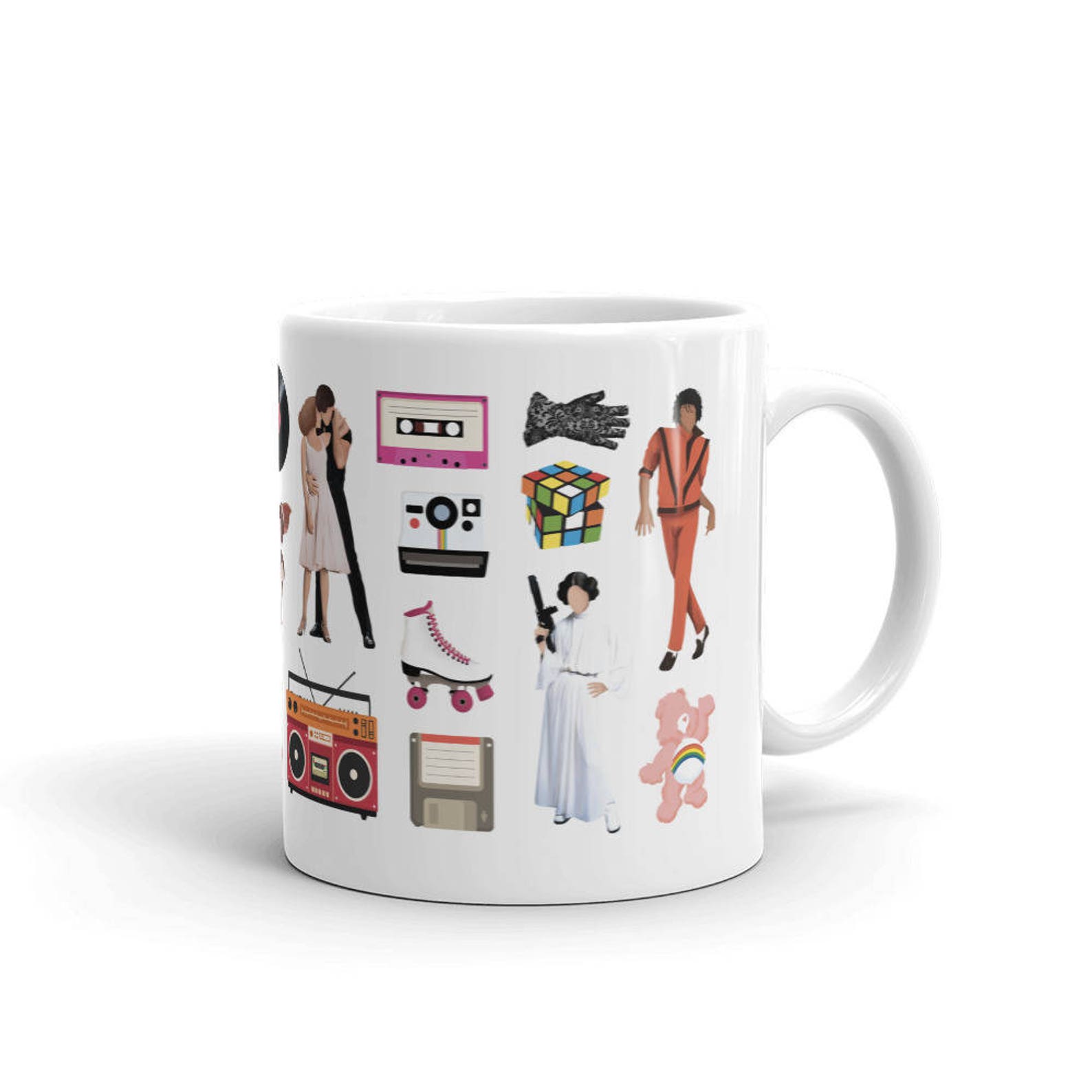 Acceptable in the 80s Mug, Pop Art, Pop Culture Gift, Dance Electronic ...
