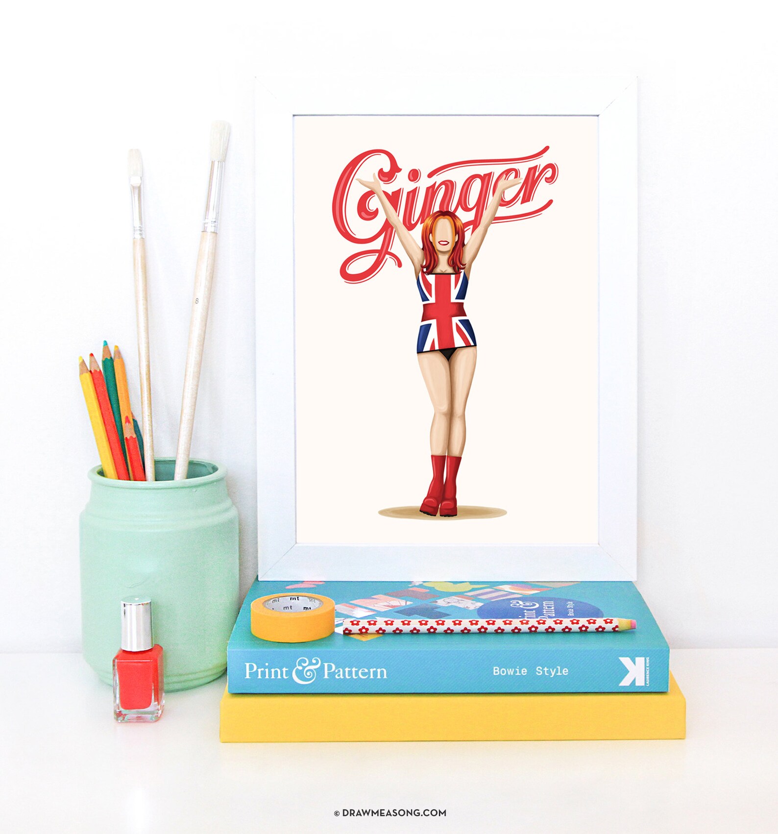 Ginger Spice Music Poster 90s Spice Girls Print Geri - Etsy UK