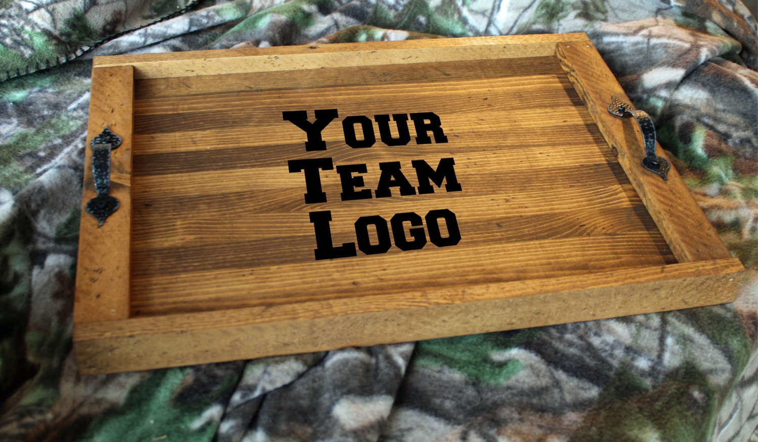 Rustic Wood PERSONALIZED SERVING TRAY Coffee Table Tray | Etsy