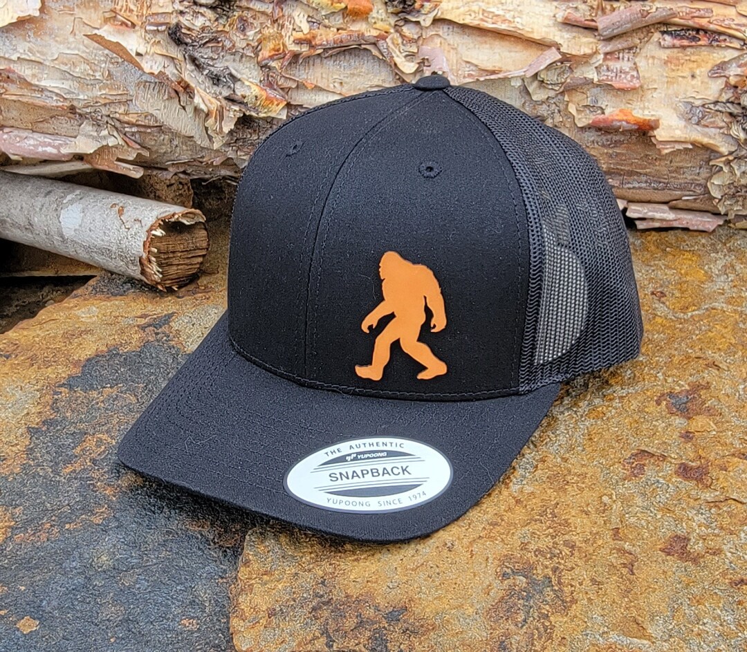 Bigfoot Hat Sasquatch Hat Custom Leather Patch Hat Gift for Dad Gift ...