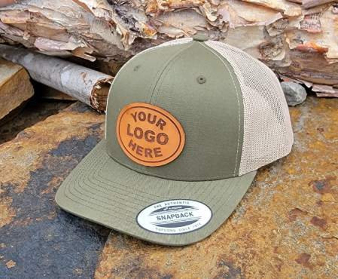 Custom Leather Patch Hat Your Logo Hats Laser Engraved - Etsy