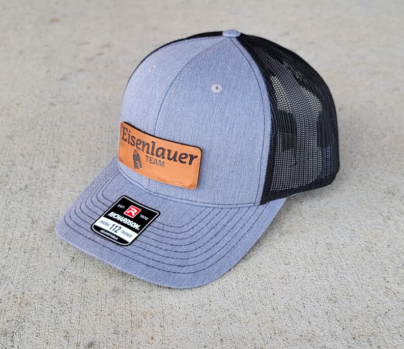 Custom Leather Patch Hat Your Logo Hats Laser Engraved - Etsy