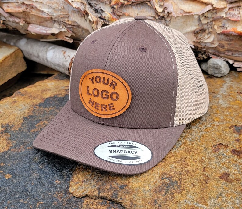 Custom Leather Patch Hat Your Logo Hats Laser Engraved - Etsy