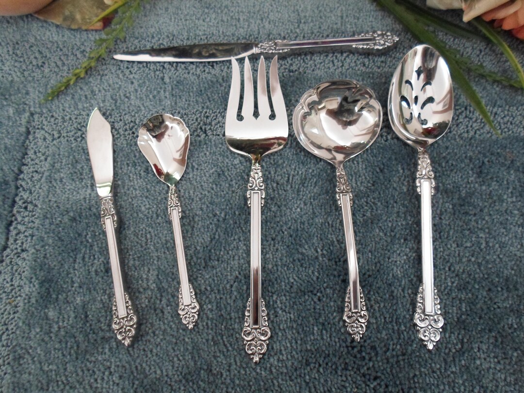 Vintage Usa Oneida REMBRANDT Cube Mark 18/10 Heirloom USA Stainless 5 ...