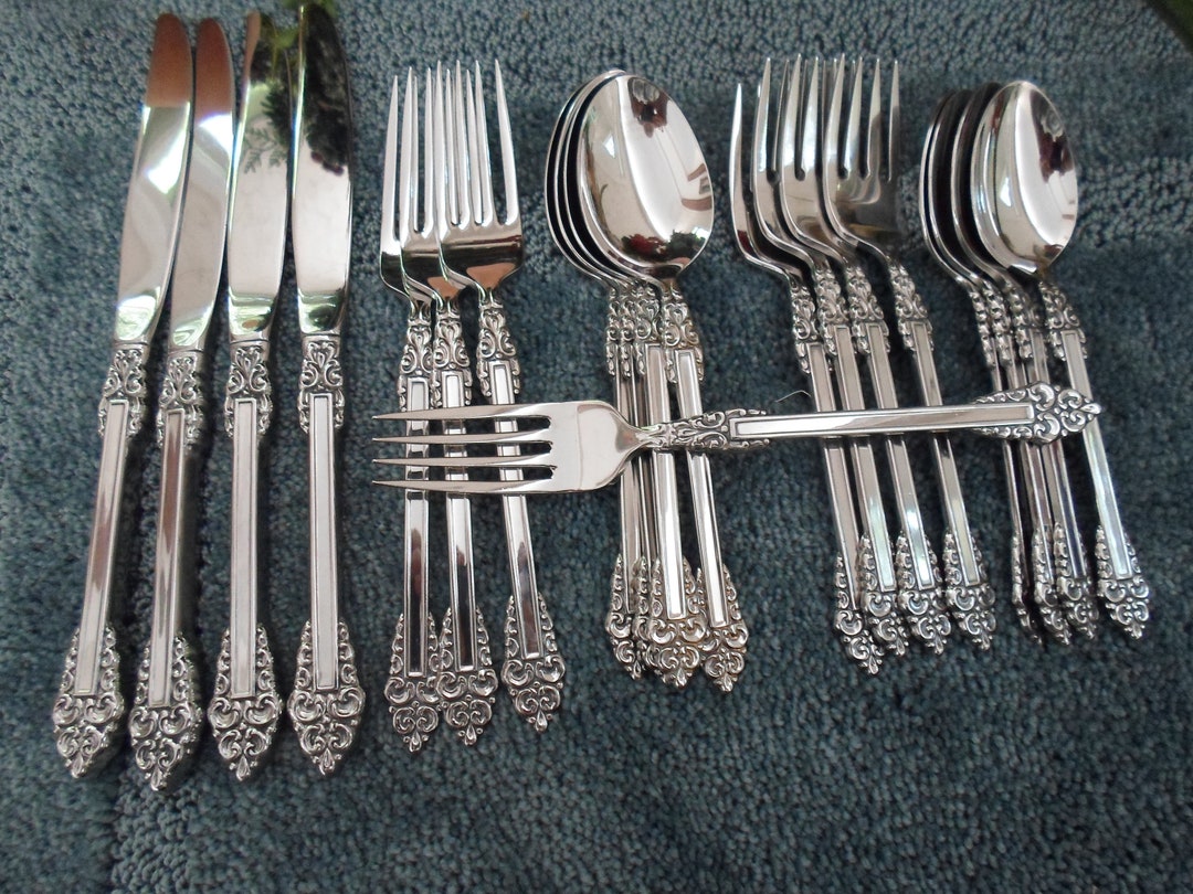 Vintage Usa Oneida REMBRANDT Cube Mark 18/10 Heirloom USA Stainless ...