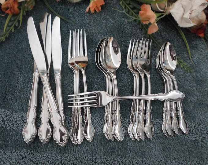 Oneida Silver Community Stainless Silverware / Flatware Complete Set ...