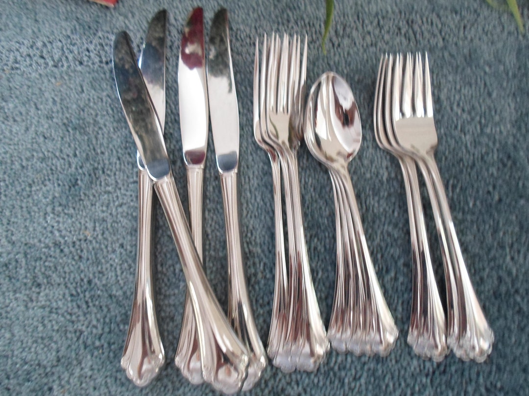 Vintage Usa FALKIRK Oneida Profile Stainless Vintage 18/8 USA 16pcs 4 ...