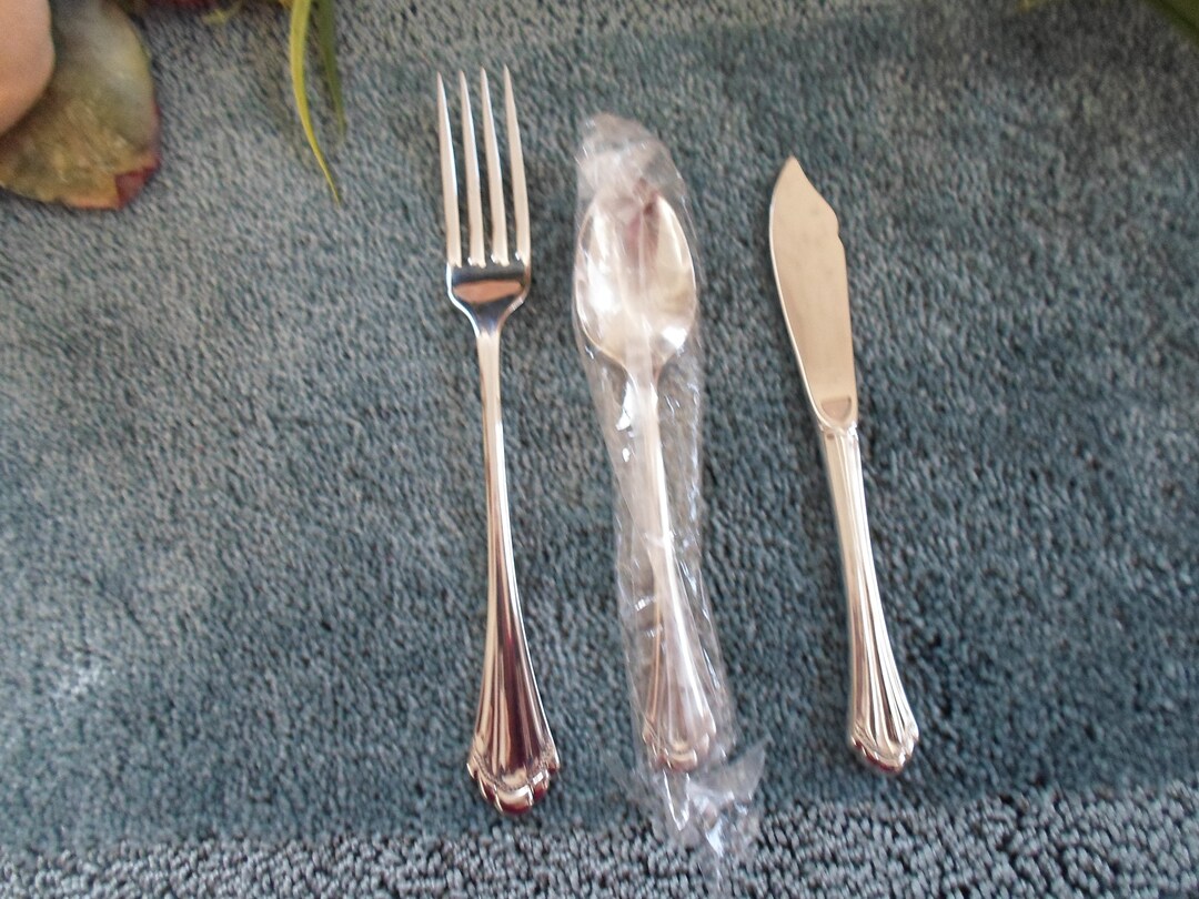 Cube Mark MARQUETTE Vintage Oneida Usa 18/8 Community Line Stainless 3 ...