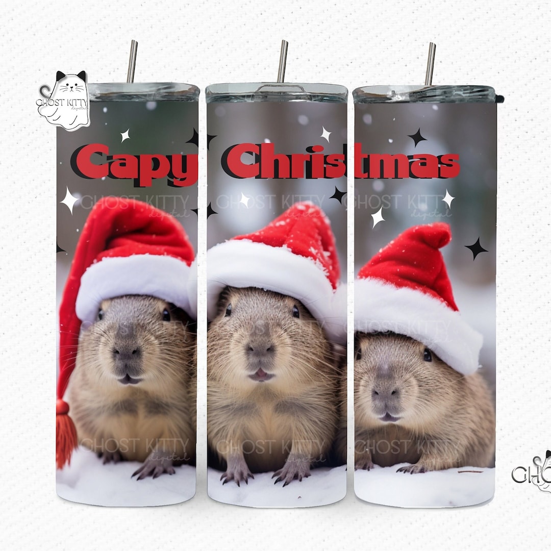 Christmas Capybara Tumbler Sublimation Capy Christmas Trendy Secret ...