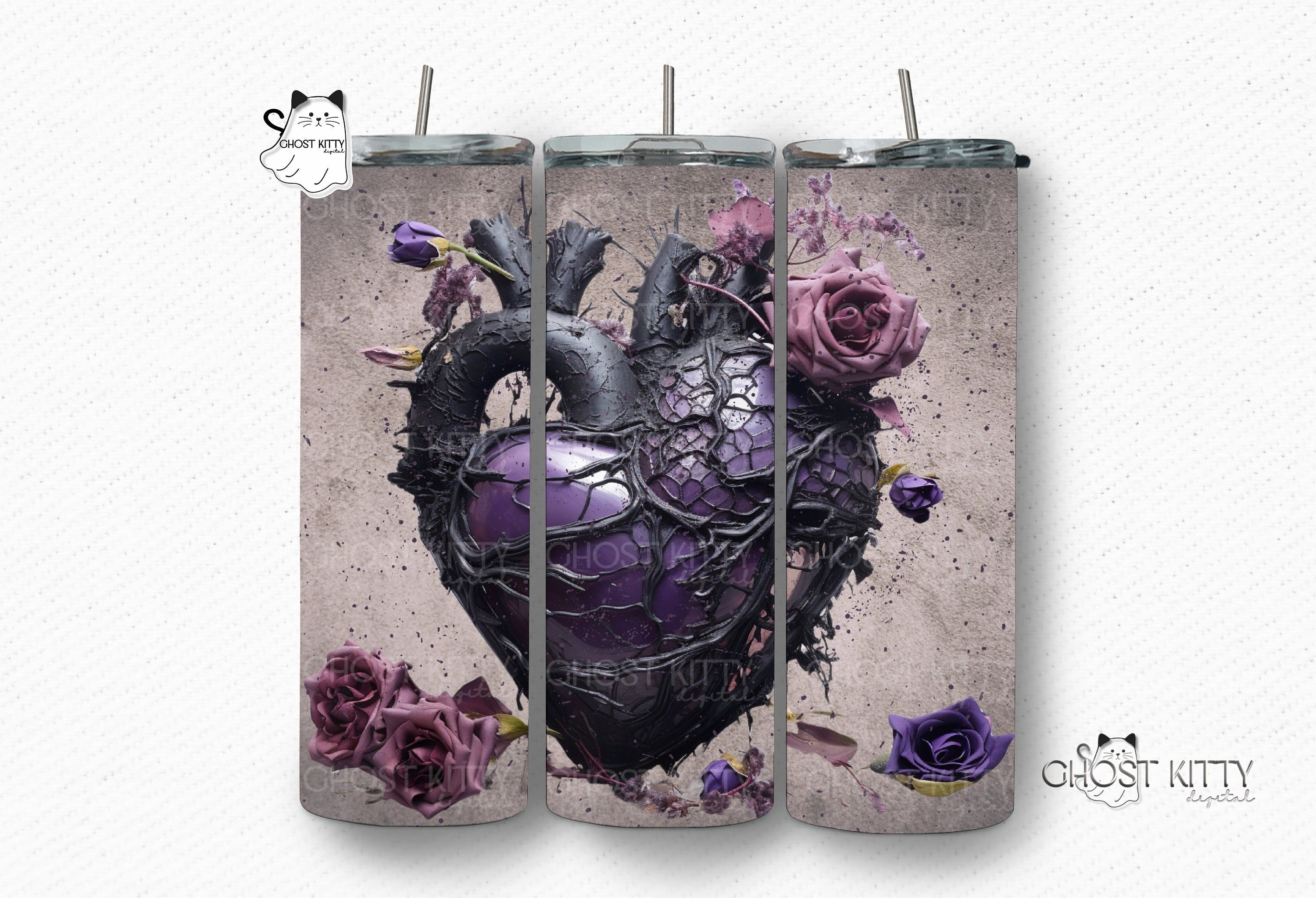 Anatomical Heart Png Emo Valentines Tumbler Wrap PNG Anti Valentines ...
