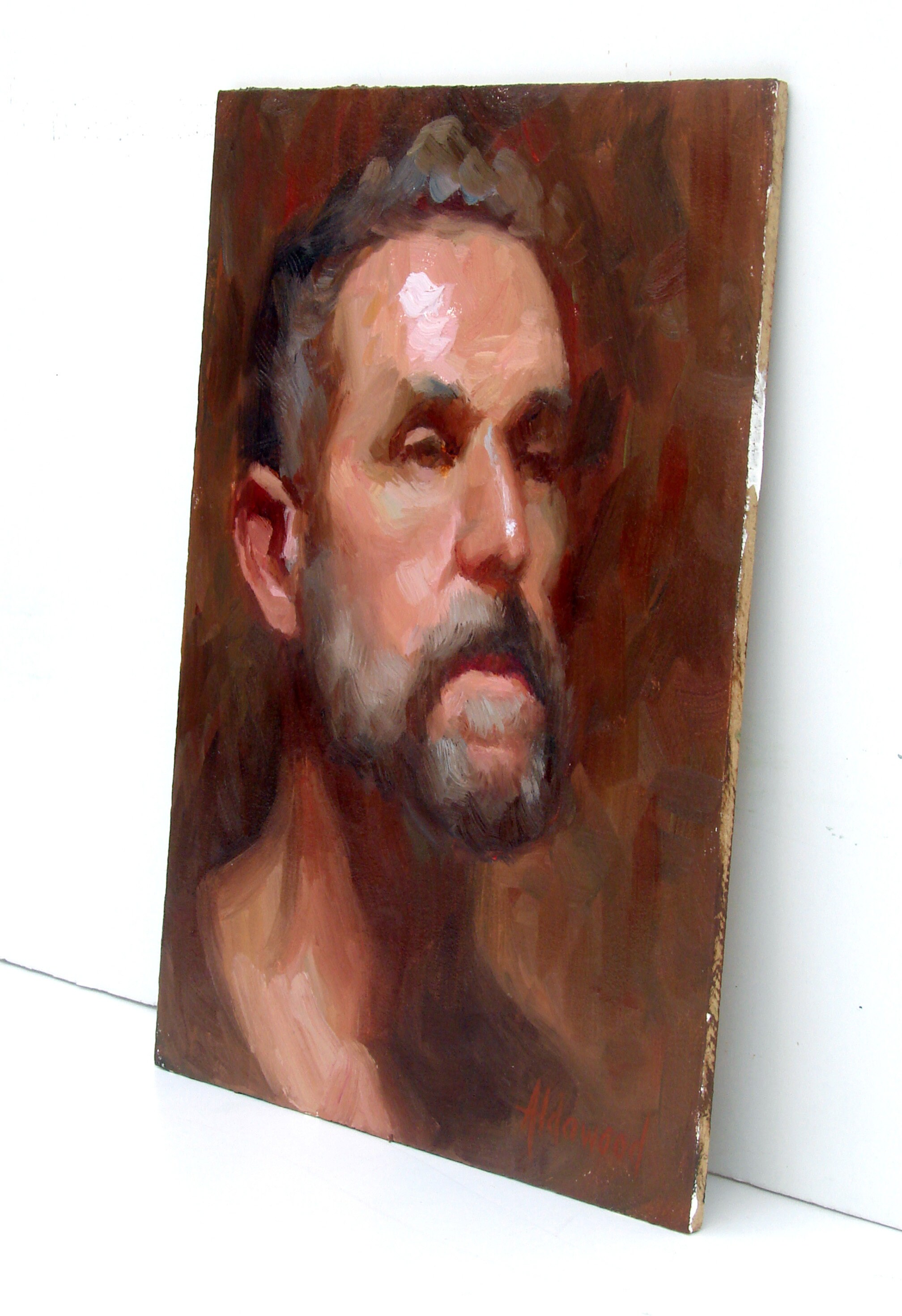 Painting of Man, Male Portrait, Realistic Face, zach, 12x9, Original ...