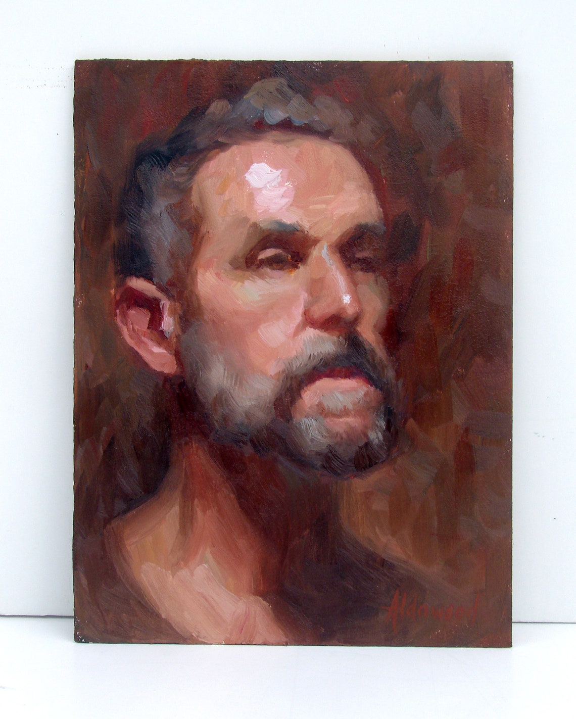 Painting of Man, Male Portrait, Realistic Face, "zach", 12"x9 ...