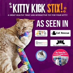 15" Interactive Catnip Kitty Kick Stix Potent Catnip Made in USA ...