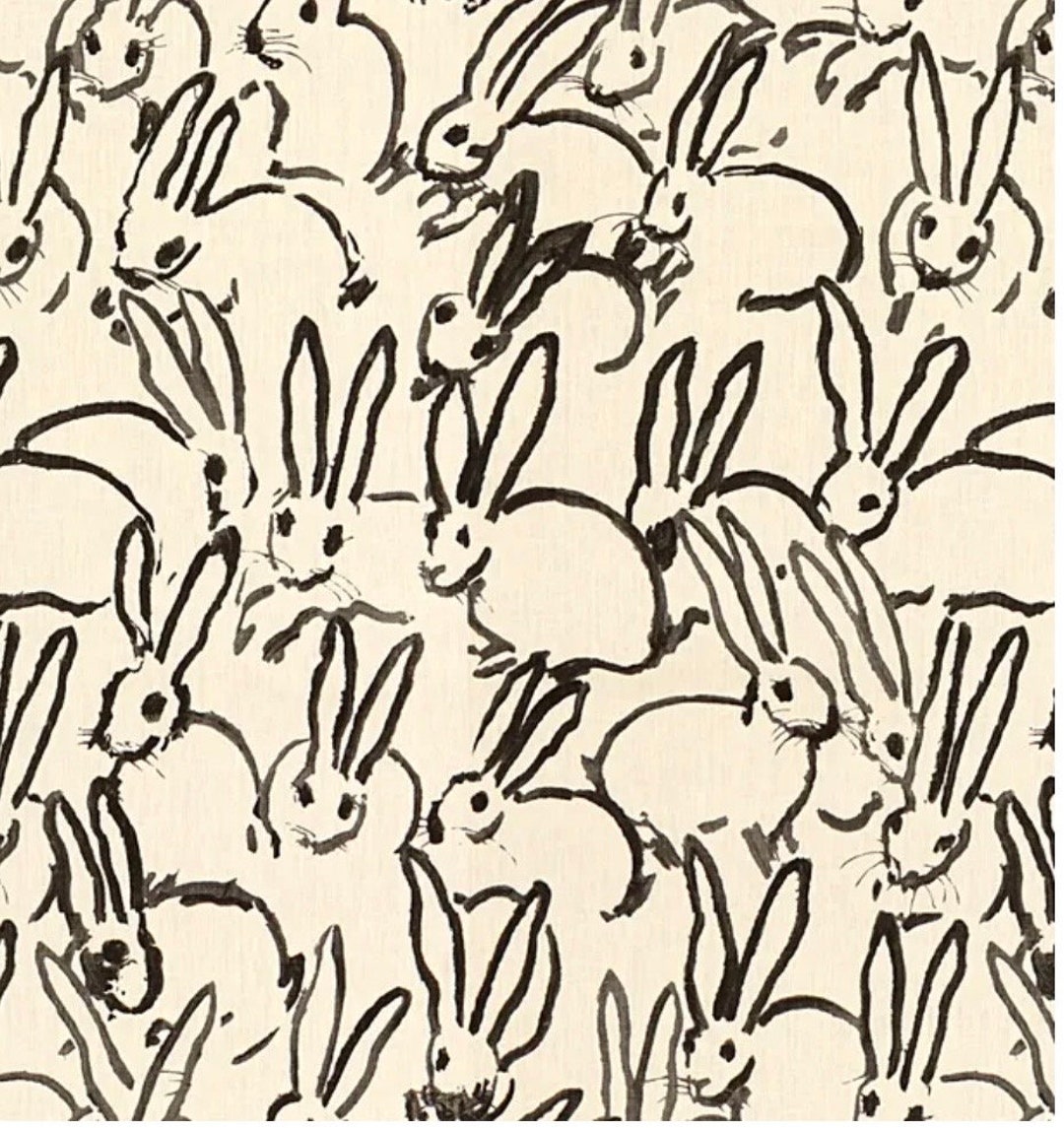 Hunt Slonem Bunny Rabbit Roman Shade: Hutch Lee Jofa Linen - Etsy