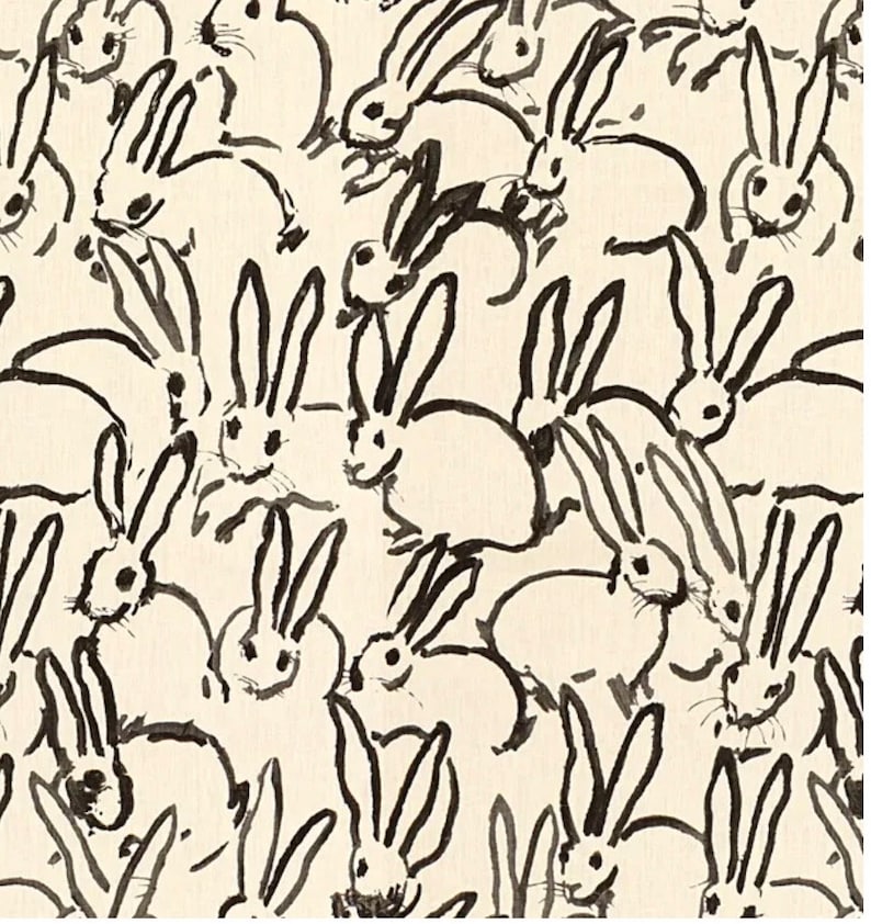 Hunt Slonem Bunny Rabbit Roman Shade: Hutch Lee Jofa Linen - Etsy
