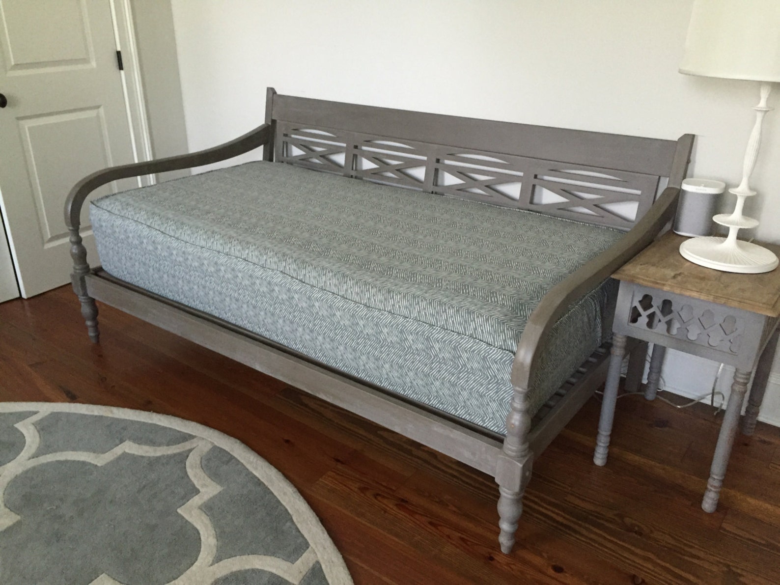 Custom Fitted Daybed Cover: Premier Prints Fabric, Piping Detail - Etsy