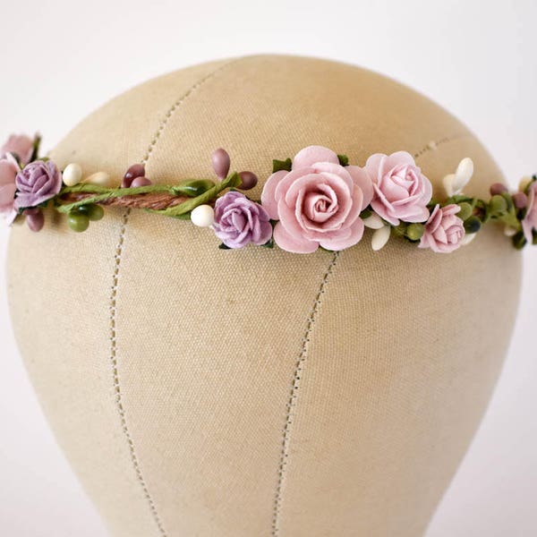 Silk Floral Crown - Etsy