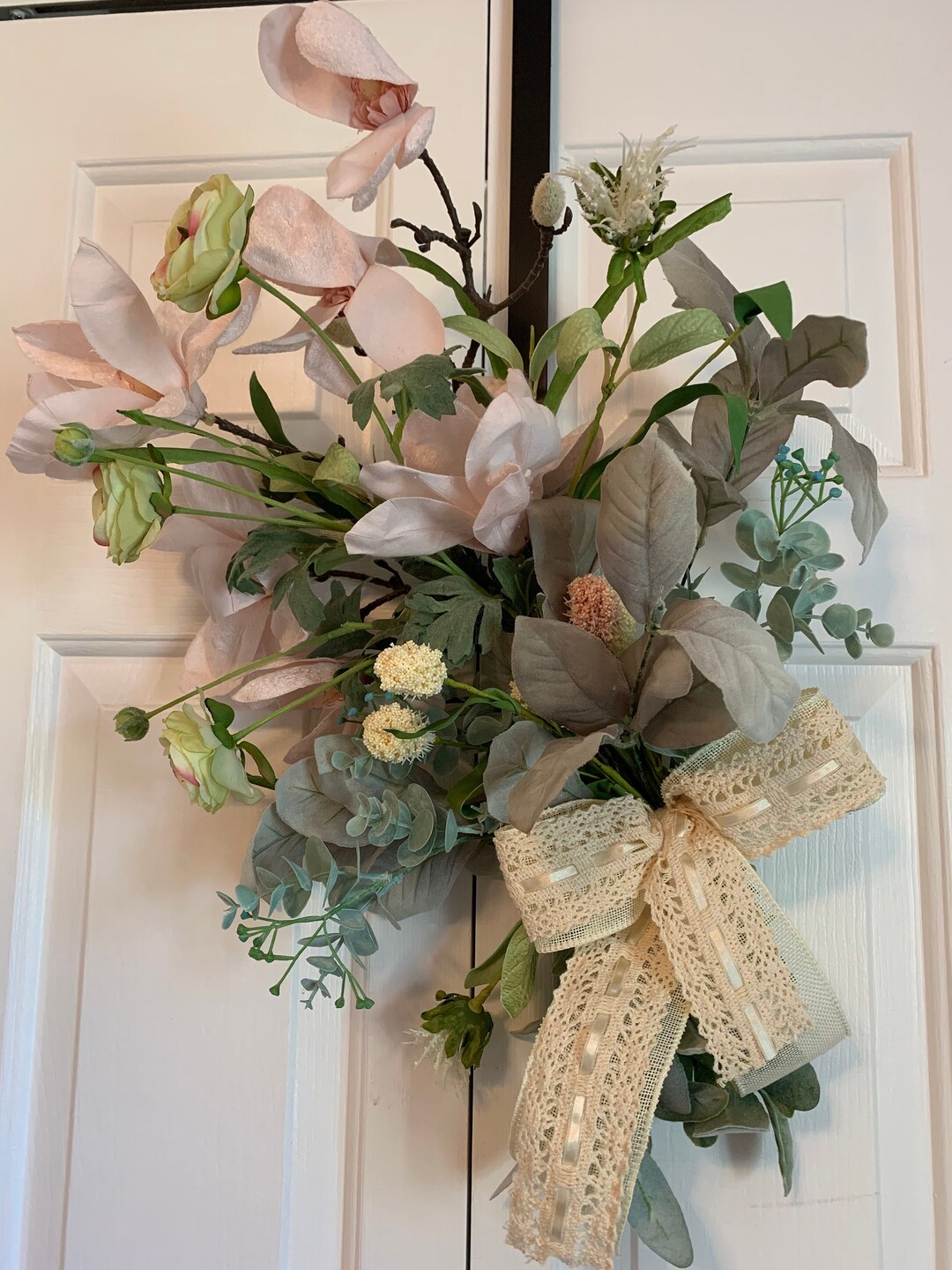 Magnolia Upright Swag, Great Gift, Calming Colors for an Entryway, Door ...