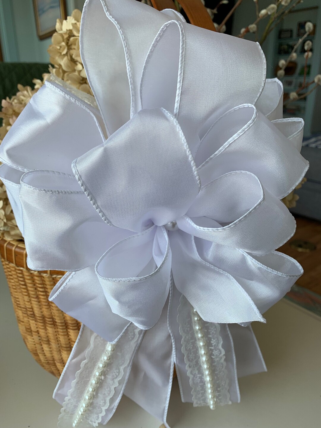 Wedding Bow, First Communion Bow, Bridal Shower Bow, Baptize Bow ...