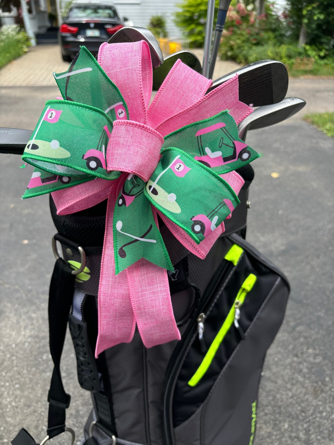 CELEBRATE Bow Fun Sport With a Golf Bow, Golf Cart Bow, Golf Bag Bow ...