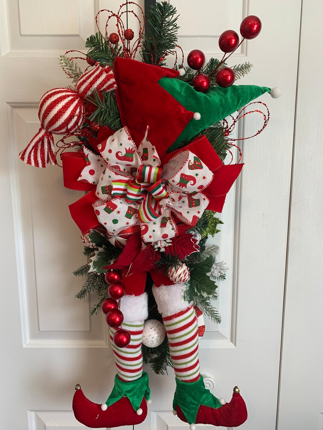 Holiday Cheer of Wreaths Elf Swag and Traditional Swag for a - Etsy