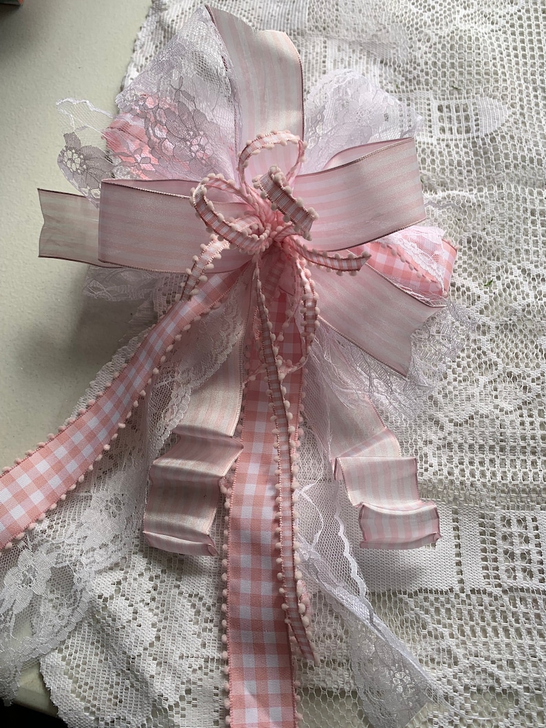 Cutest Pink Bows for a Child's Room, on a Door, Shabby Chic Bow, Shower ...