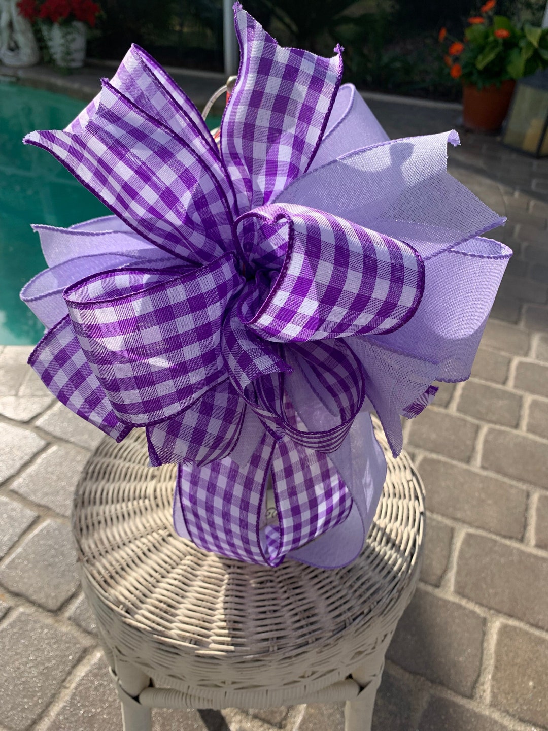 Purple and More Purple, Check Bows, Swag for Your Home, Swag Bows ...