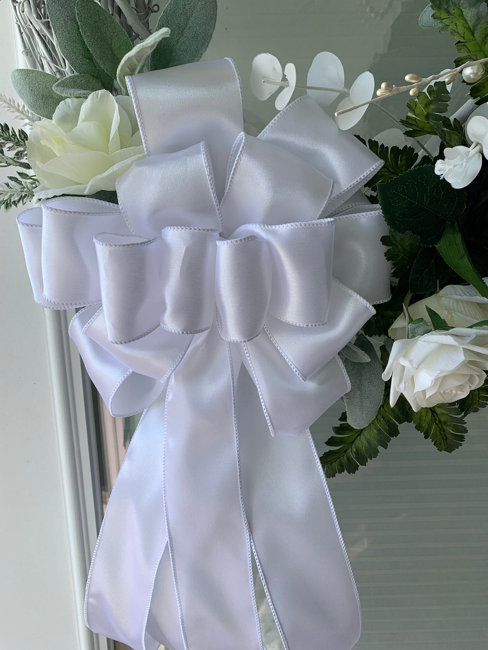 Wedding Bows With Elegance Pew Bows Basket Bows - Etsy