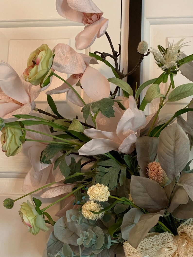 Magnolia Upright Swag, Great Gift, Calming Colors for an Entryway, Door ...