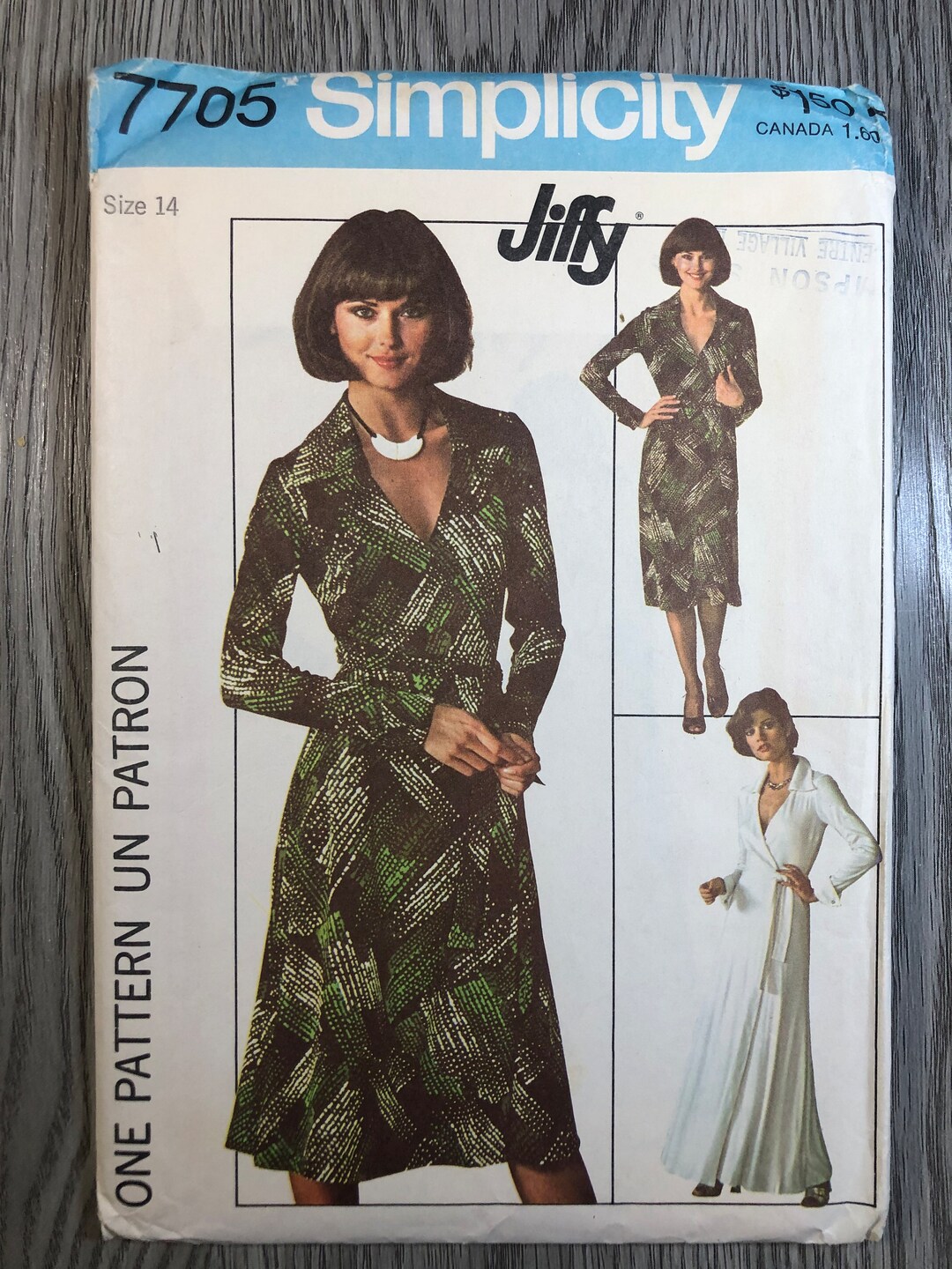 Simplicity 7705 Sewing Pattern Long or Short Jiffy Pattern / Simplicity ...