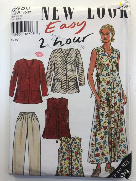 New Look 6480 Sewing Pattern Uncut New Look 6480 Easy 2 Hour - Etsy
