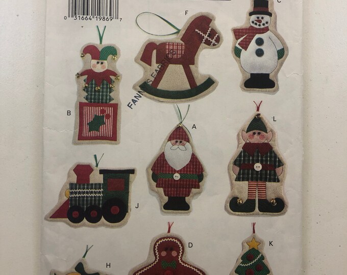 Butterick 3595 Christmas Ornaments Sewing Pattern UNCUT - Etsy