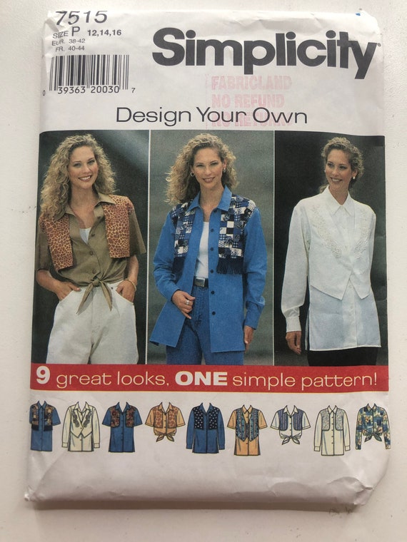 Simplicity 7515 Design Your Own Pattern 7515 Misses' - Etsy