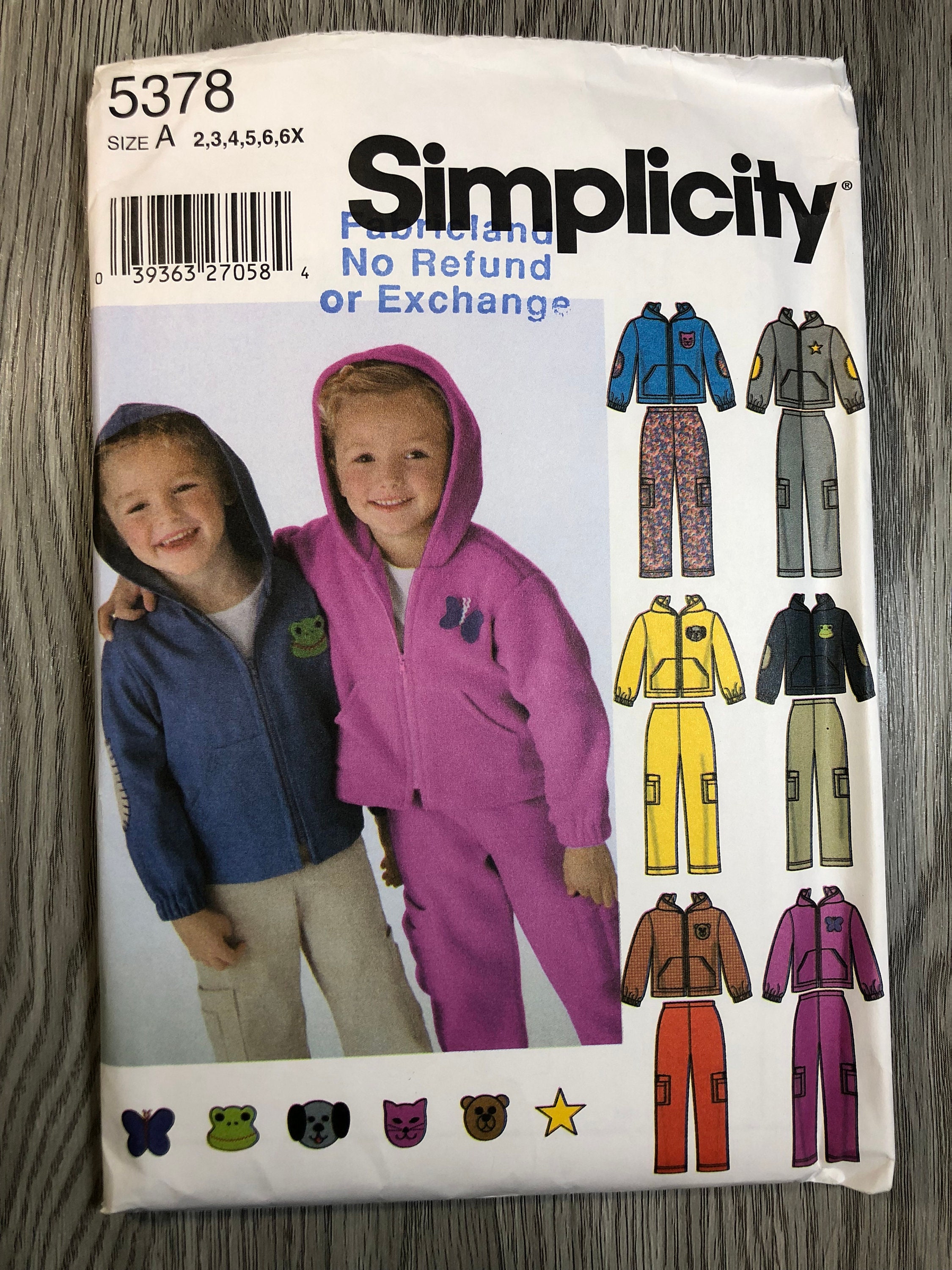 Simplicity 5378: Child's Jacket & Pants Sewing Pattern (size 2-6X) - Etsy