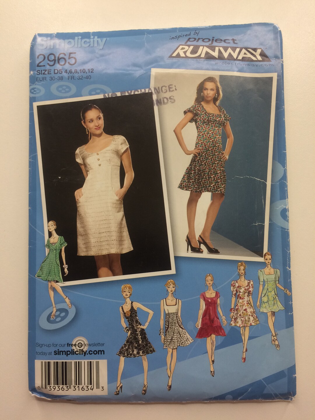 Simplicity 2965, Women Dress Sewing Pattern, Button Detail, Neckline ...