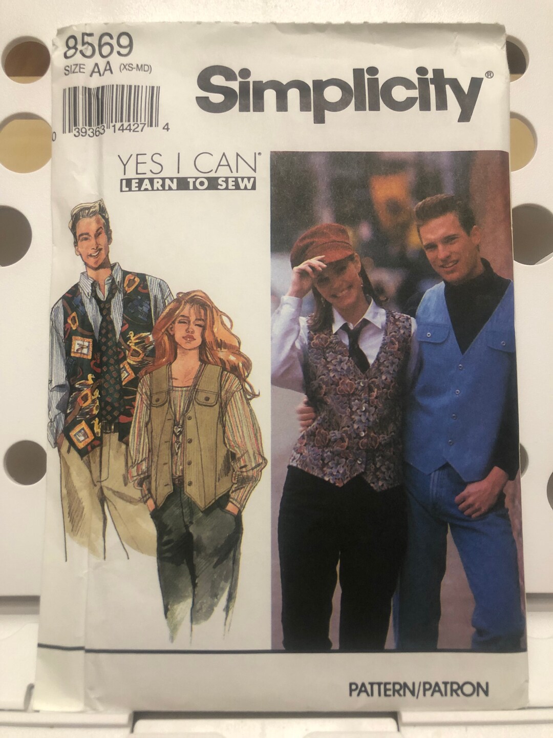 Sewing Pattern Simplicity 8569 UNCUT 1990s Mens and Teen Boys Easy ...