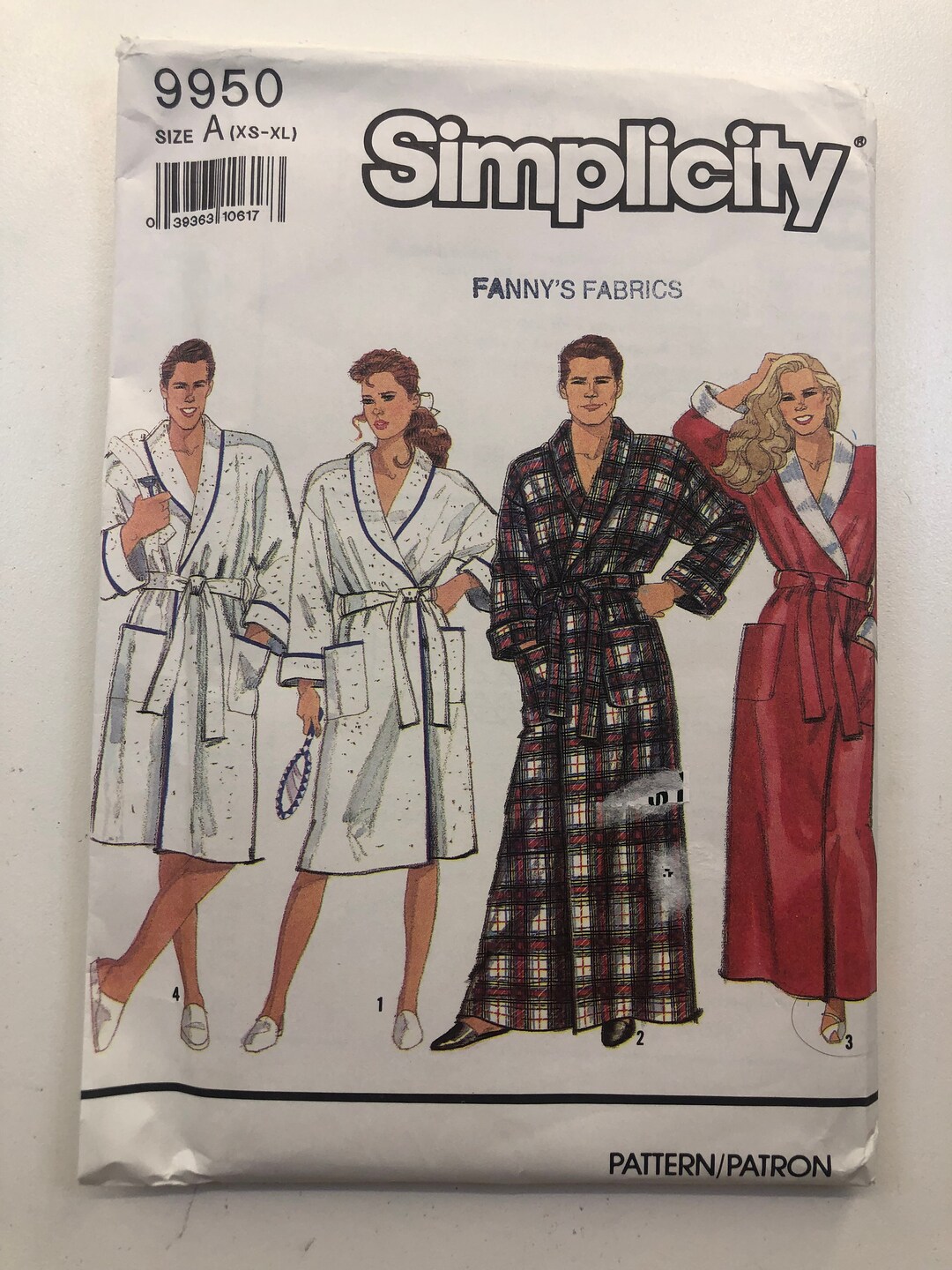Simplicity 9950 Sewing Pattern, Women's or Men's Robe in Two Lengths - Etsy