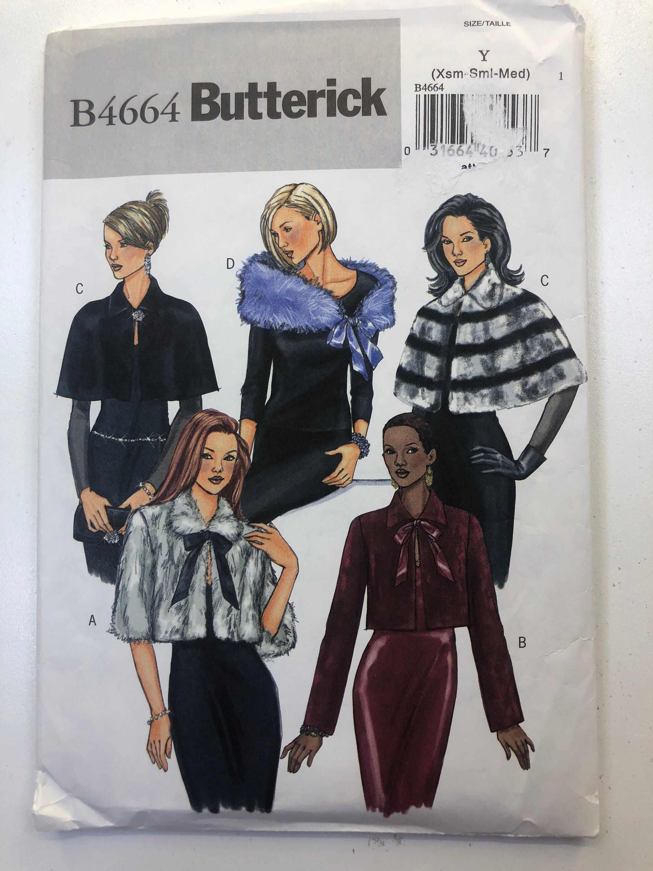 Butterick Sewing Pattern B4664 Butterick Xsm Small Medium Misses ...
