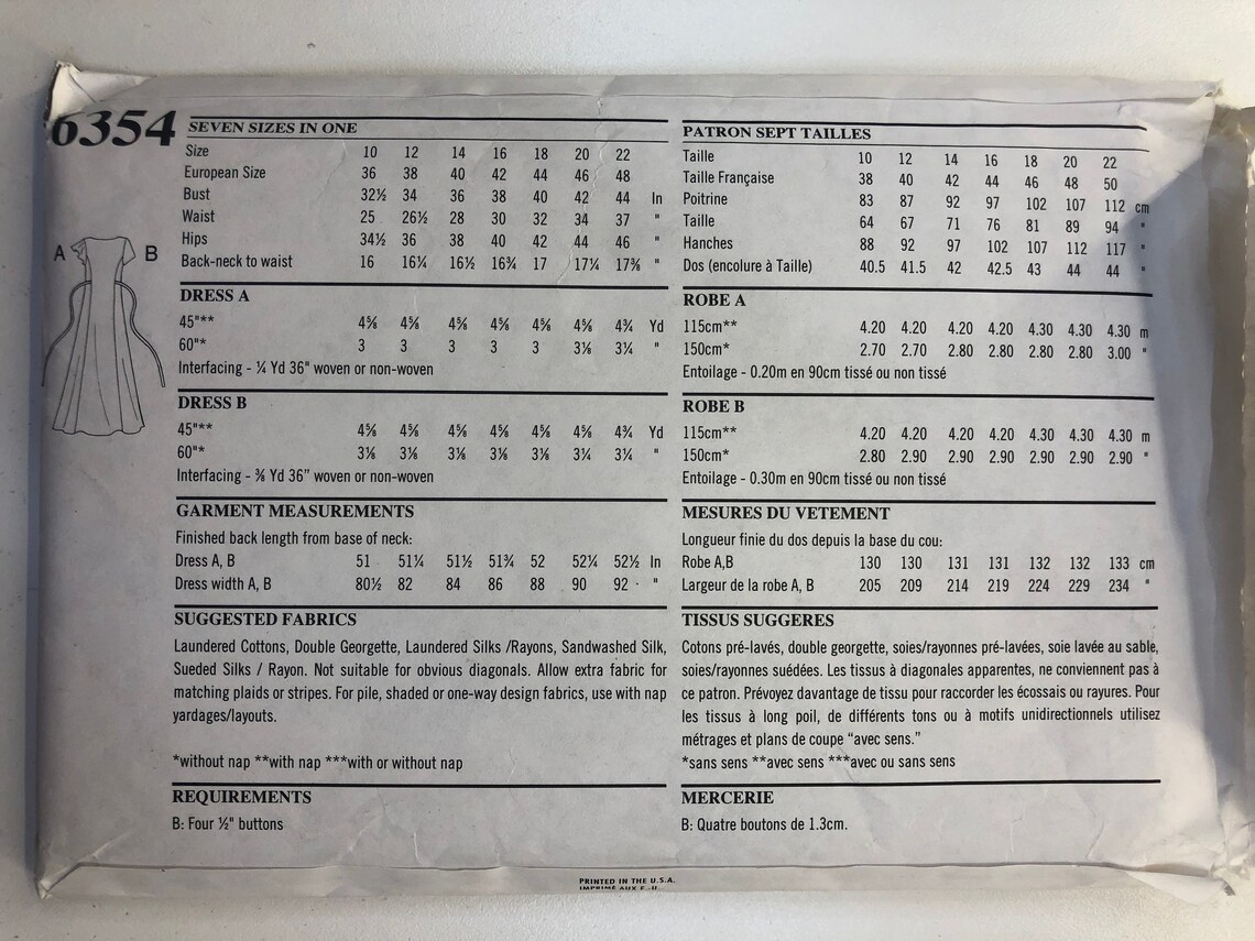 New Look 6354 Sewing Pattern Uncut New Look 6354 Misses Dress - Etsy